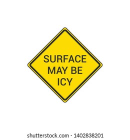 Yellow Surface May Be Icy Sign: vector de stock (libre de regalías ...