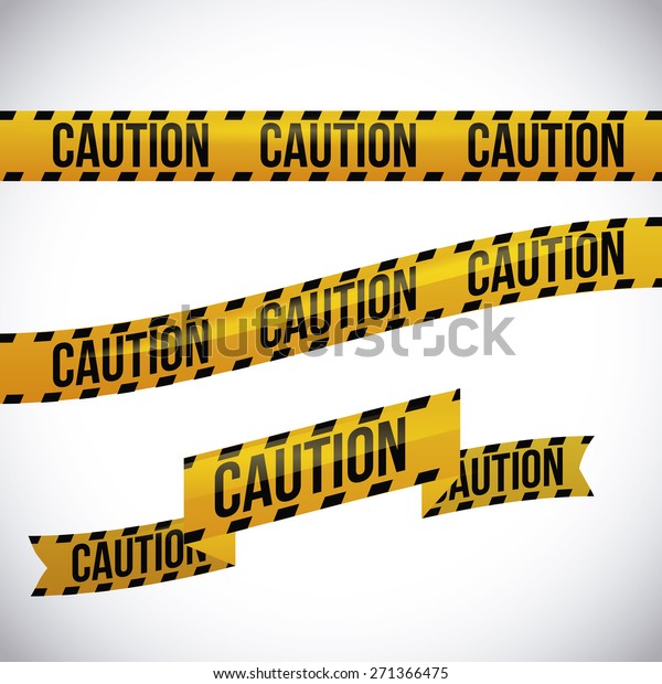 Yellow Tape Design Over White Background Stock Vector (Royalty Free ...