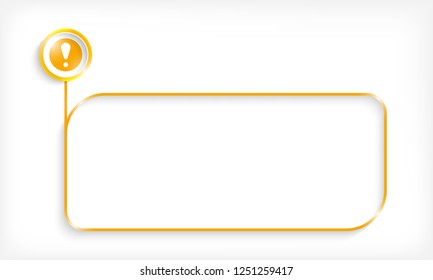 Yellow Text Frame Your Text Exclamation Stock Vector (Royalty Free ...