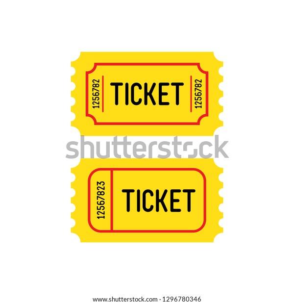 Yellow Tickets On White Background Stock Vector (Royalty Free ...