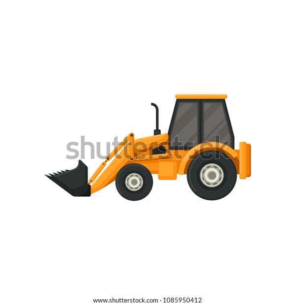 Yellow Tractor Bucket Frontend Loader Heavy Stock Vector (Royalty Free ...