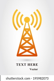 Yellow Transmitter Tower Stock Vector (Royalty Free) 195982073 ...