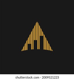 Yellow Triangle Bar Chart Icon Logo Stock Vector (Royalty Free ...
