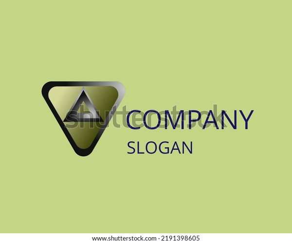 Yellow Triangle Logo Elegant Design Yellow Stock Vector (Royalty Free ...