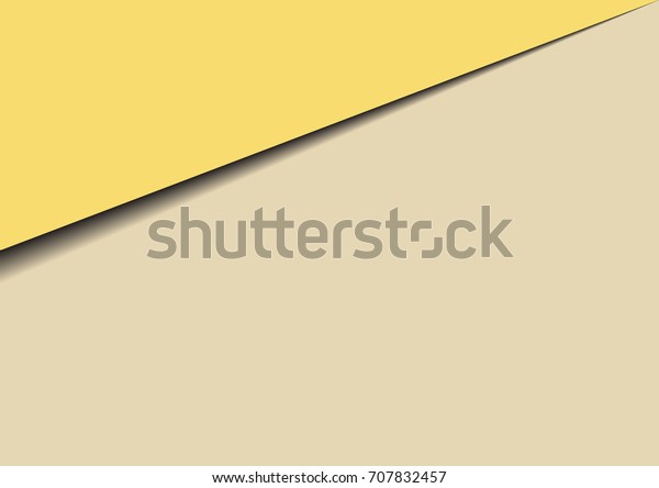 Yellow Triangle Paper Conner Cream Background Stock Vector (Royalty ...
