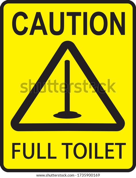 Yellow Triangle Toilet Warning Sign Stock Vector (Royalty Free ...