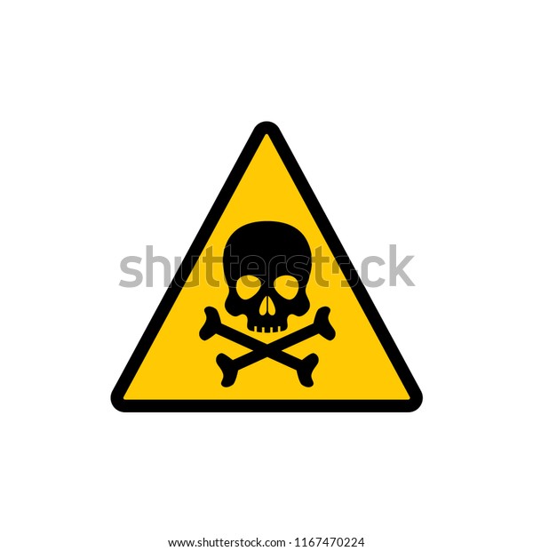 Yellow Triangle Warning Toxic Sign Toxic Stock Vector (Royalty Free ...