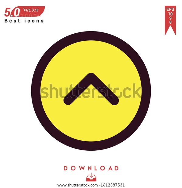 Yellow Uparrow Icon Uparrow Icon Vector Stock Vector (Royalty Free ...