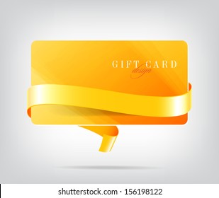 Yellow gift card Royalty Free Stock SVG Vector and Clip Art