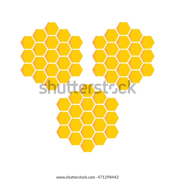 Yellow Vector Honeycomb Symbol Stock Vector (Royalty Free) 471298442 ...