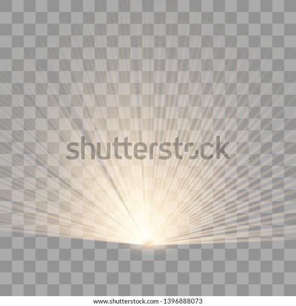 Yellow Warm Light Effect Sun Rays Stock Vector (Royalty Free ...