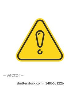Yellow Warn Icon Danger Warning Sign Stock Vector (Royalty Free) 1486651226