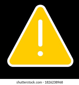 Yellow Warning Exclamation Mark Traffic Triangle Stock Vector (Royalty ...