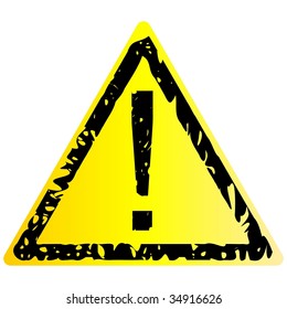 Yellow Warning Sign Stock Vector (Royalty Free) 34916626 | Shutterstock
