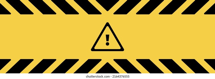 Yellow Warning Sign Under Construction Background Stock Vector (Royalty ...