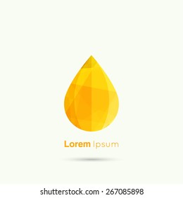 Yellow Water Drop Abstract Vector Logo Stock Vector (Royalty Free ...