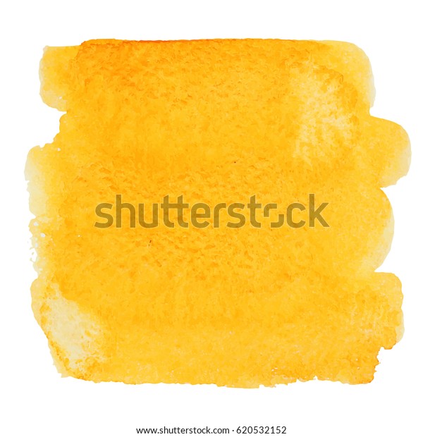 Yellow Watercolor Splash Vector Brush Stroke Stock Vector (Royalty Free ...