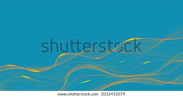 Yellow Wave Graphic Background Vector Graphics Stock Vector (Royalty ...