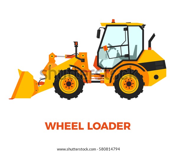 Yellow Wheel Loader Construction Vehicle Stock Vector (Royalty Free ...