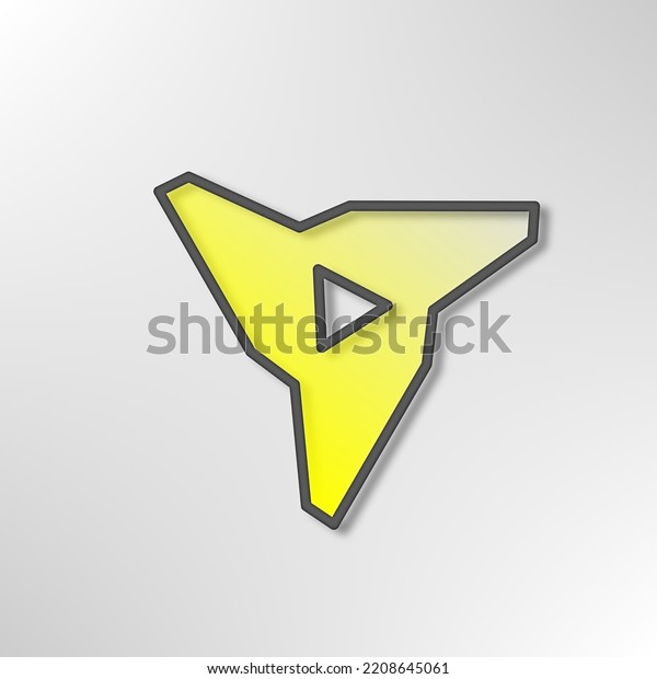 Yellow Y Play Triangle Logo Design Stock Vector (Royalty Free ...