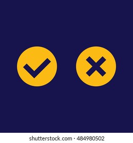 Yellow Yes No Vector Sign Blue Stock Vector (Royalty Free) 484980502 ...