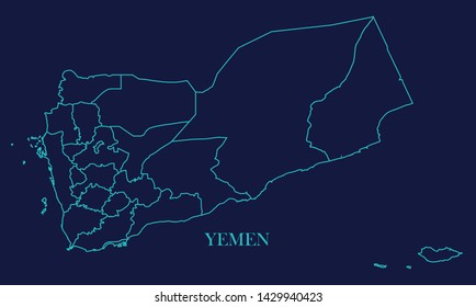 Yemen Map Background Vector Eps10 Stock Vector (Royalty Free ...