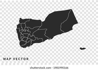 Yemen Map Vector Isolated On Transparent Stock Vector (Royalty Free ...