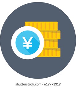 Money Coin Icon Golden Chinese Yuan: стоковая векторная графика (без ...