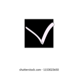 Yes Acceptance Symbol Icon Vector Checkmark Stock Vector (Royalty Free ...