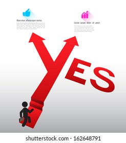 Yes Arrow Vector Success Concepts Can Stock Vector (Royalty Free ...