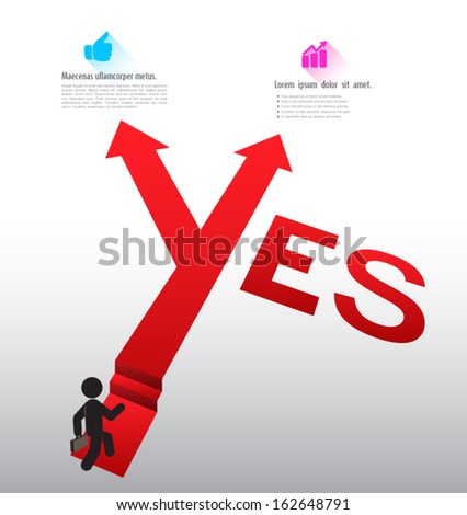 Yes Arrow Vector Success Concepts Can Stock Vector (Royalty Free ...
