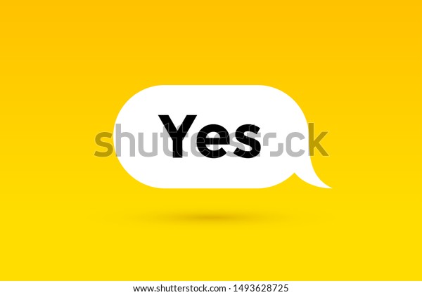 Yes Banner Speech Bubble Poster Sticker Stock Vector (Royalty Free ...
