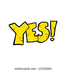 Yes Cartoon Stock Vector (Royalty Free) 117255061 | Shutterstock