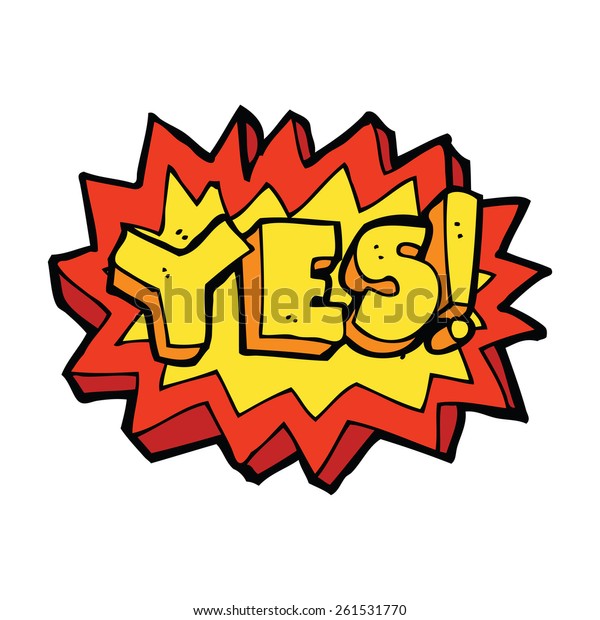 Yes Cartoon Text Symbol Stock Vector (Royalty Free) 261531770 ...