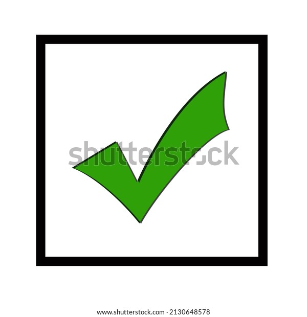 Yes Check Mark Icon Vector Illustration Stock Vector (Royalty Free ...
