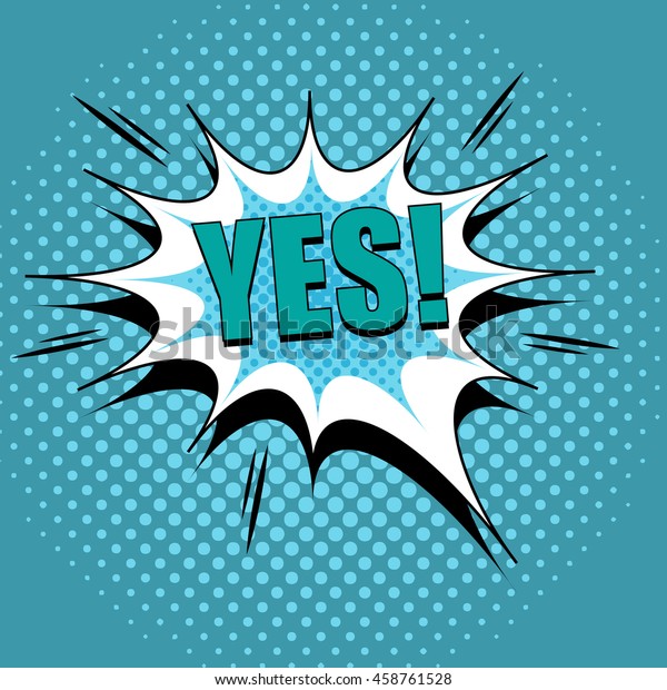 Yes Comic Cartoon Popart Style Vector Stock Vector (Royalty Free ...