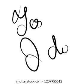 Hand Drawn Lettering Ink Illustration Modern Stock Vector (Royalty Free ...