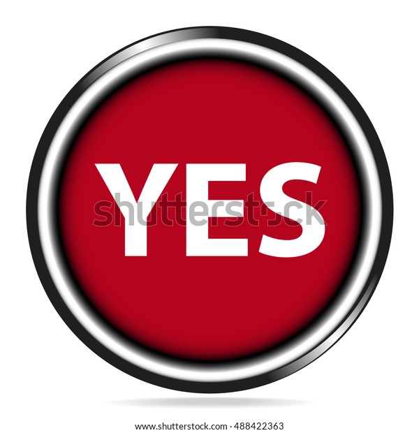 Yes Icon Check Mark On Red Stock Vector (Royalty Free) 488422363 ...