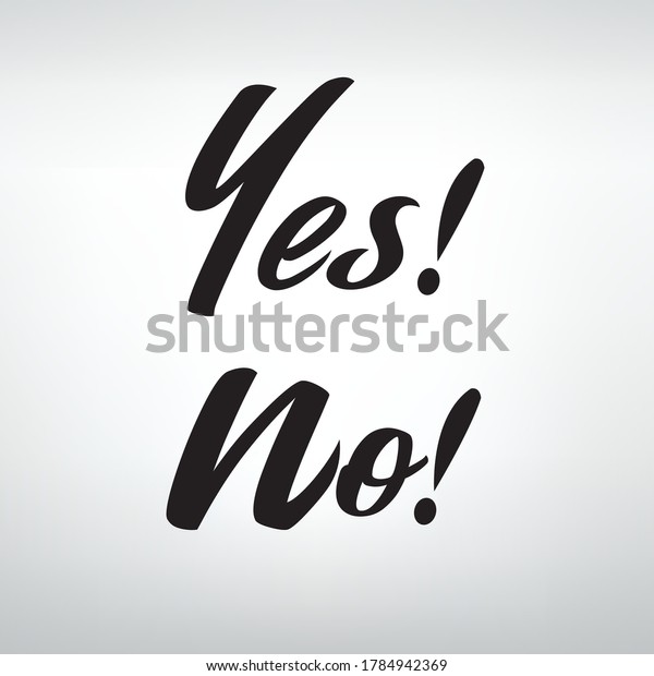 Yes No Alphabet Icon Handwritten Vector Stock Vector (Royalty Free ...