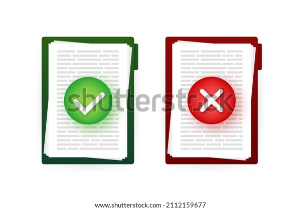 Yes No Check Mark Sign On 库存矢量图（免版税）2112159677 | Shutterstock