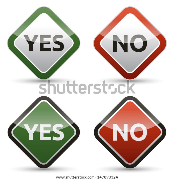 Yes No Color Board Shadow On Stock Vector (Royalty Free) 147890324 ...