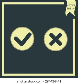 Yes No Icon Stock Vector (Royalty Free) 294434441 | Shutterstock