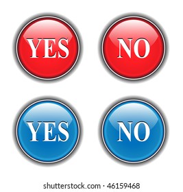 Sí y no iconos, vector de: vector de stock (libre de regalías) 46159468 ...