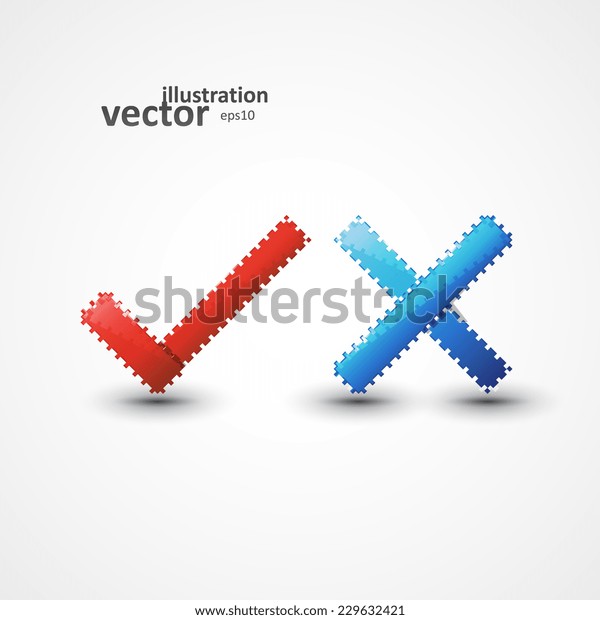 Yes No Icons Vector Graphic Design Stock Vector (Royalty Free ...