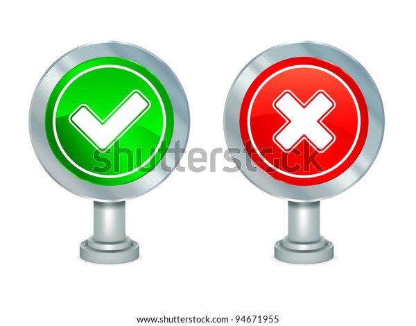 Yes No Signs Stock Vector (Royalty Free) 94671955 | Shutterstock