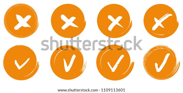 Yes No Signs Hand Drawn Dry Stock Vector (Royalty Free) 1109113601 ...