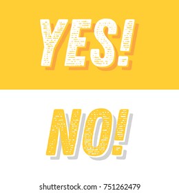 Yes No Vector Text Illustration Background Stock Vector (Royalty Free ...