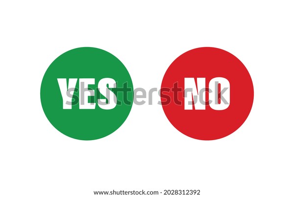 Yes No Word Text On Talk Stock Vector (Royalty Free) 2028312392 ...