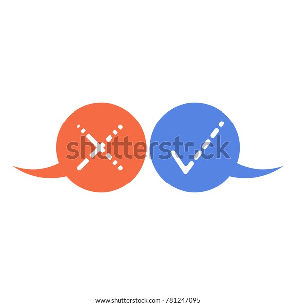 Yes Not Icons Simple Style Icons Stock Vector (Royalty Free) 781247095 ...