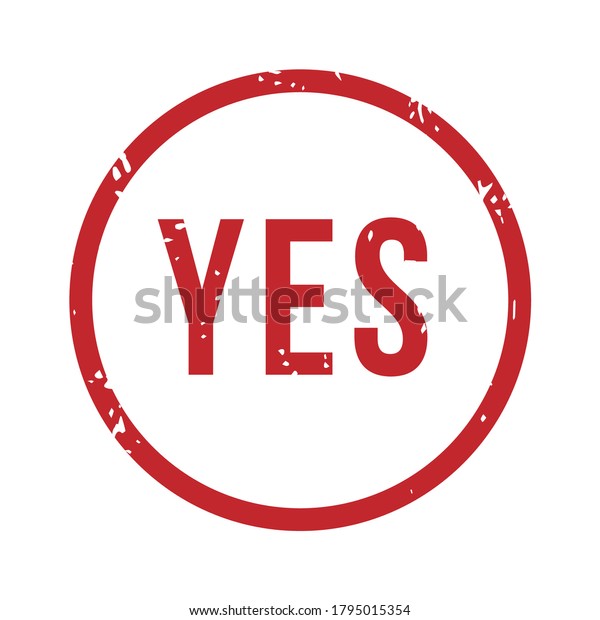 Yes Rubber Stamp Isolated Vector Admission Stock Vector (Royalty Free ...